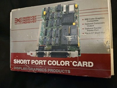 Emulex Persyst SPC-CPC-05 Short Port Color Graphics Card •Vintage IBM ...