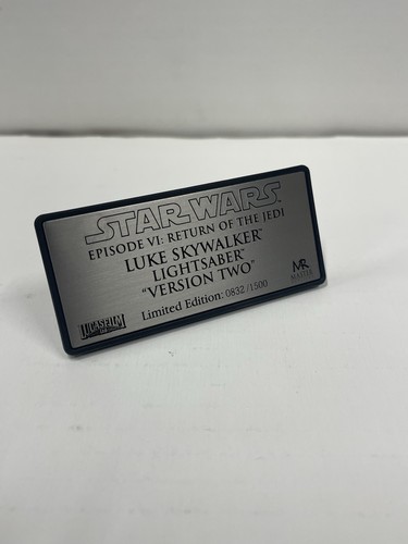 Star Wars Master Replicas Return Of The Jedi Luke Skywalker V2 Plaque ...