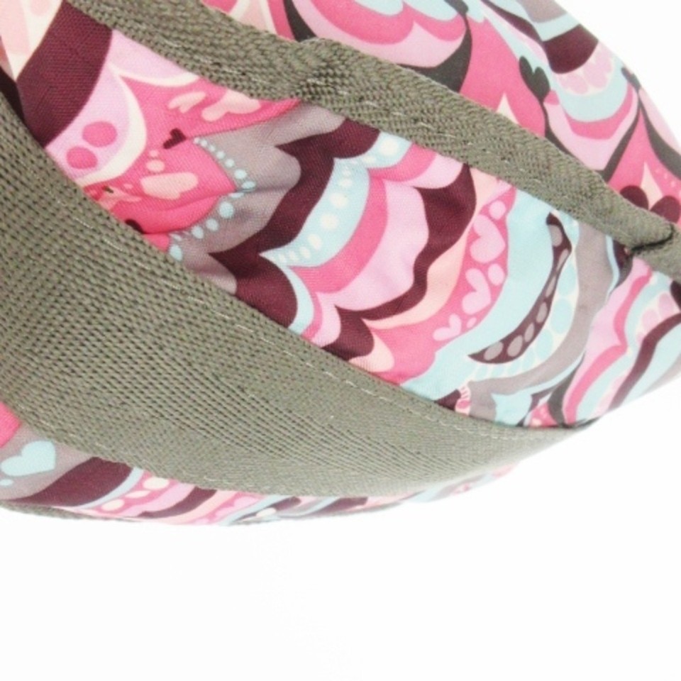 LeSportsac Shoulder Bag Nylon Scallop Print Heart Logo Pink CK7 Size ...