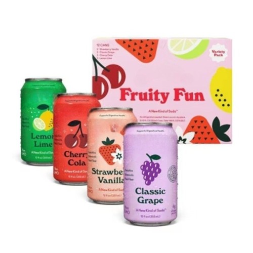 OLIPOP Fruity Fun Variety Pack Prebiotic Soda - 12pk/12 fl oz Cans | eBay
