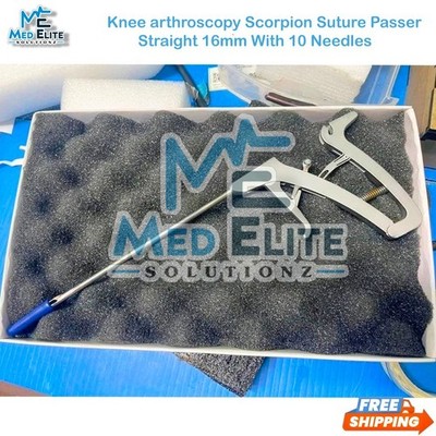 Knee Arthroscopy Scorpion Suture Passer Straight with 10 needles High ...