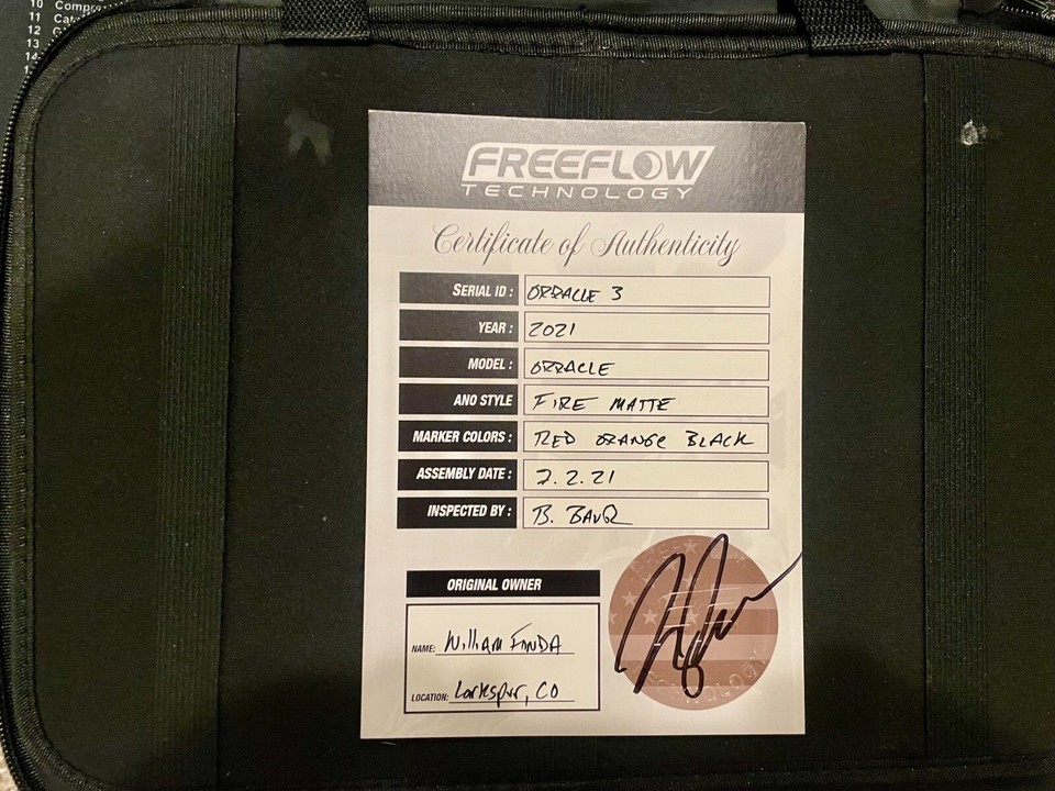 Freeflow Orracle Autococker w/Forever Case, Dye Ultralite barrel Kit ...