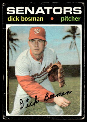 1971 Topps Dick Bosman #60 Washington Senators Baseball Card | eBay