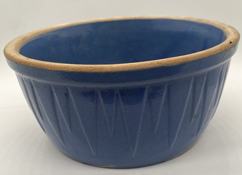 Ruckel's Pottery 1870 ~ Icicle Blue Stoneware Bowl | eBay