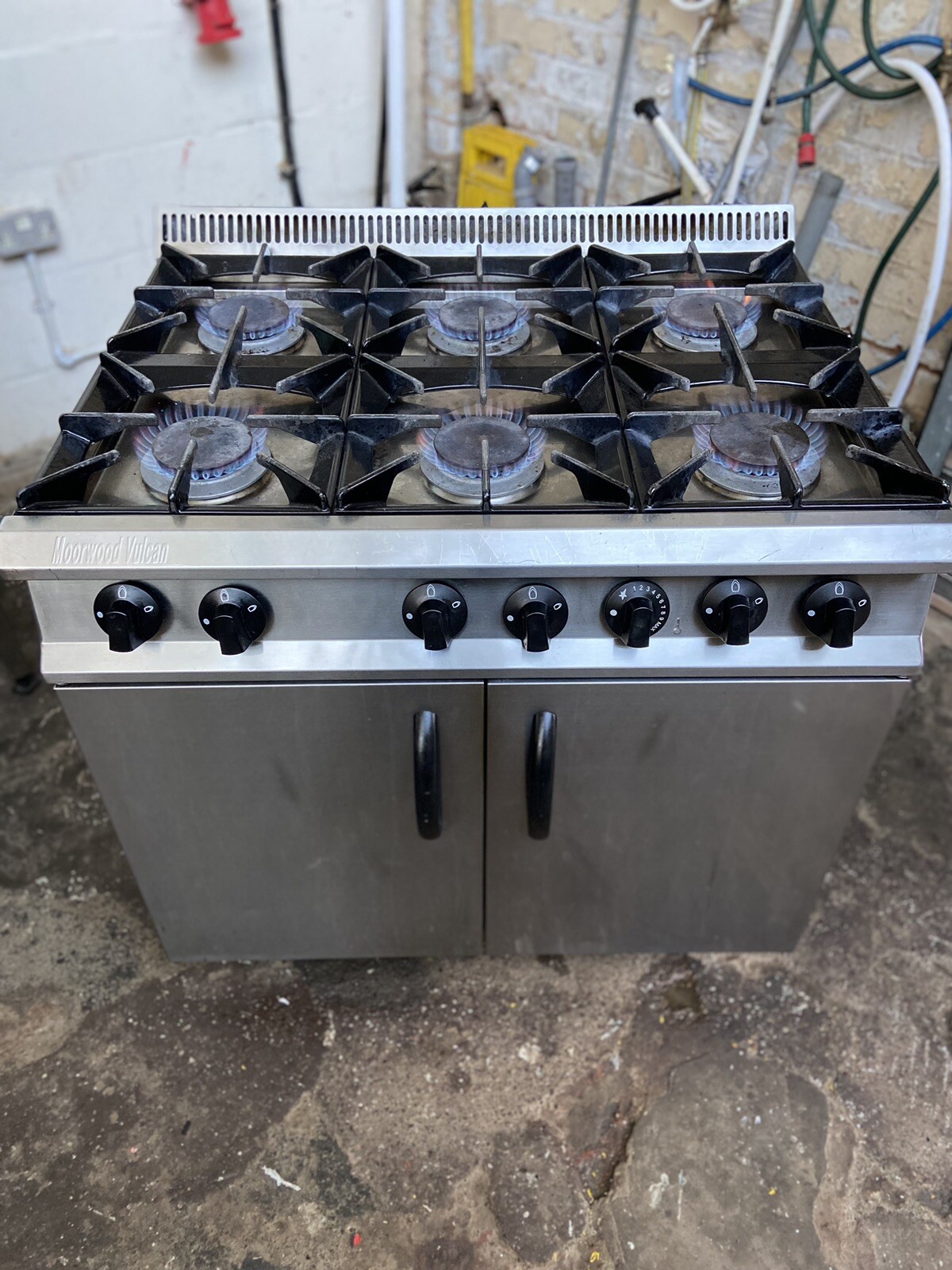 Moorwood Vulcan Commercial Gas Cooker 6 Burner With Oven ,tested Full ...
