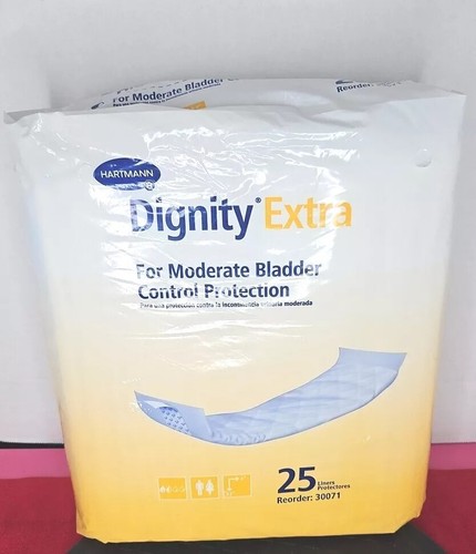 Self Adhesive Dignity Extra Adult Moderate Bladder Control Pads 12" 25 ...