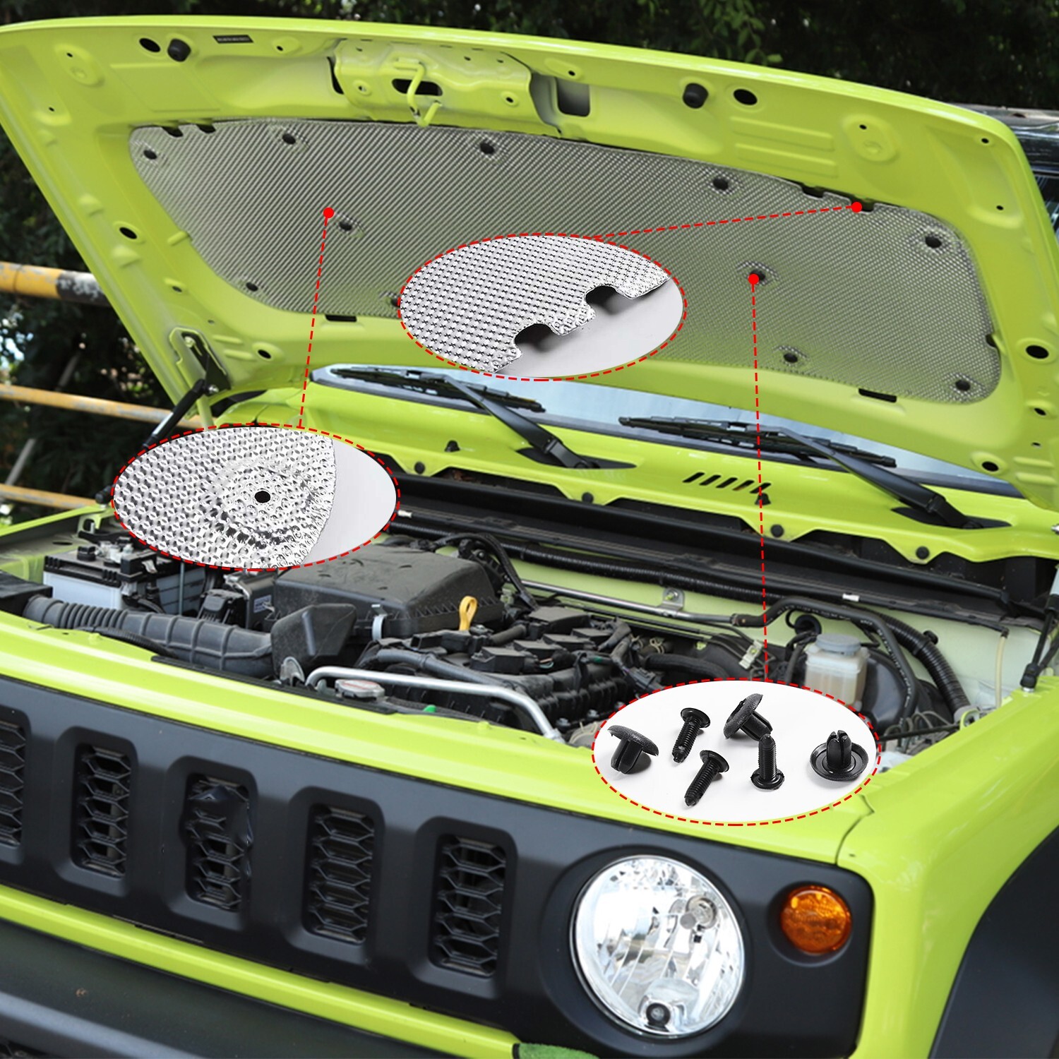 Engine Hood Sound Heat Insulation Cotton for Suzuki Jimny JB64 JB74 ...