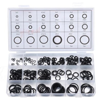 225X O RING SET Assorted O-Ring Washer Kit Pack Rubber ORing Seals ...