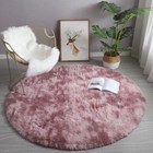 Plush Round Rug Fluffy White Carpets for Living Room Soft Home Decor ...