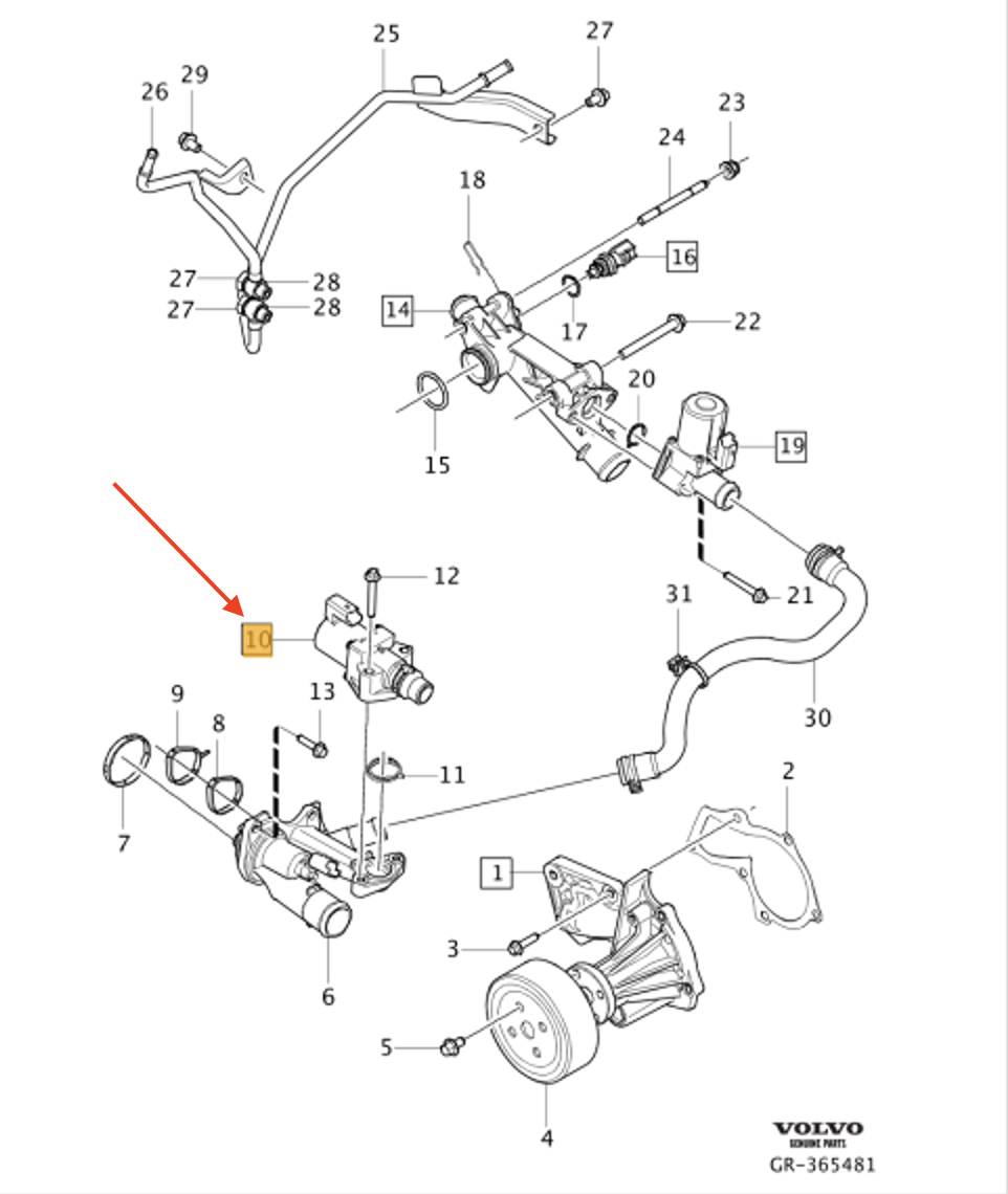 VOLVO S60 II Standheizung Absperrventil 31370948 NEU ORIGINAL | eBay