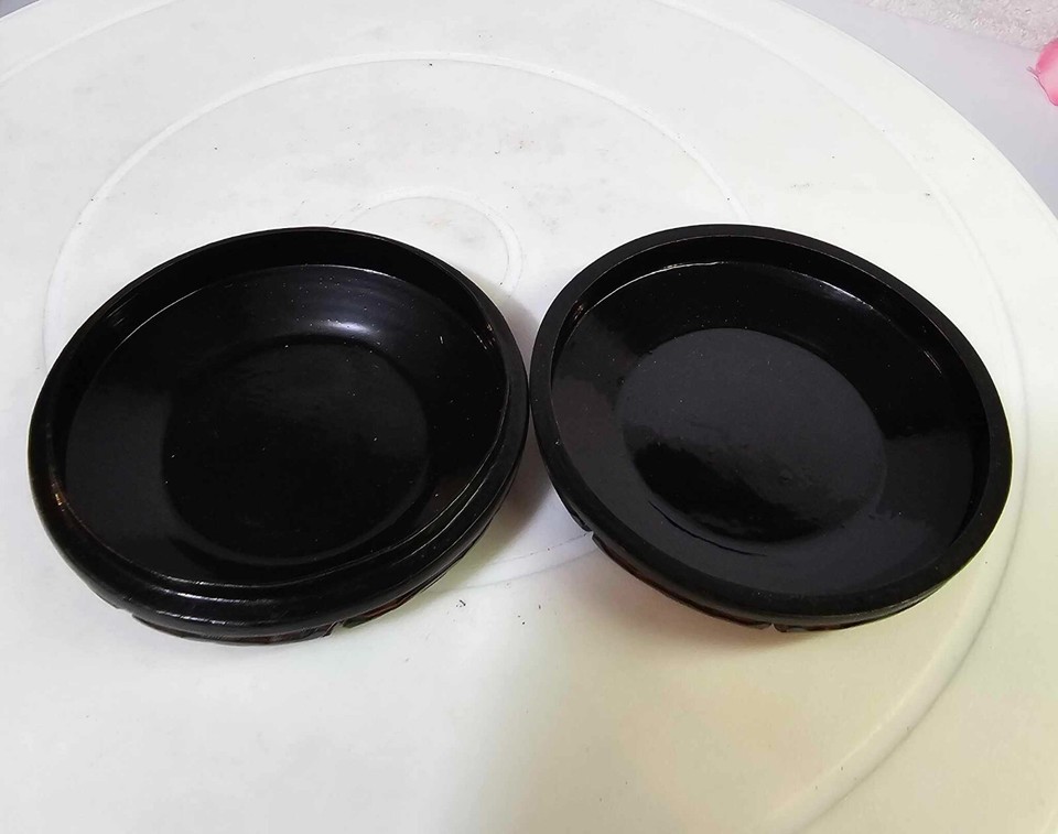 Vtg Guri Tixi Round Box Cinnabar Black & Red- B3 | eBay