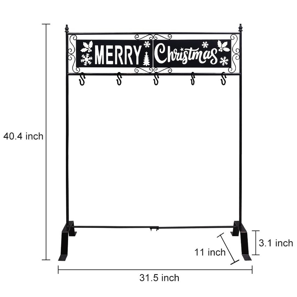 Christmas Stocking Holder Stand, Merry Christmas Metal Stocking Haner ...