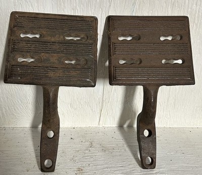 Antique Pair (2) Vintage Buggy Wagon Steps Cast Iron Horse Drawn ...