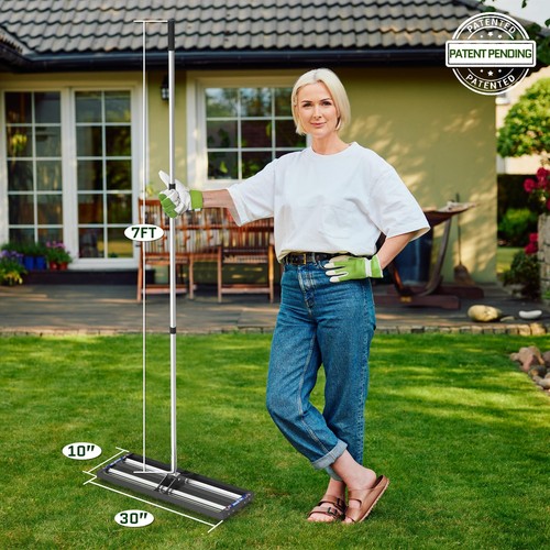 Updated Lawn Leveling Rake with Aluminum Rollers, Stainless Steel 30 ...