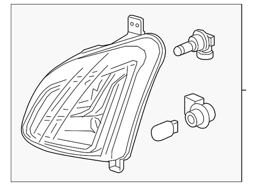 Genuine GM Front Passenger Side Fog Lamp 85161292 | eBay