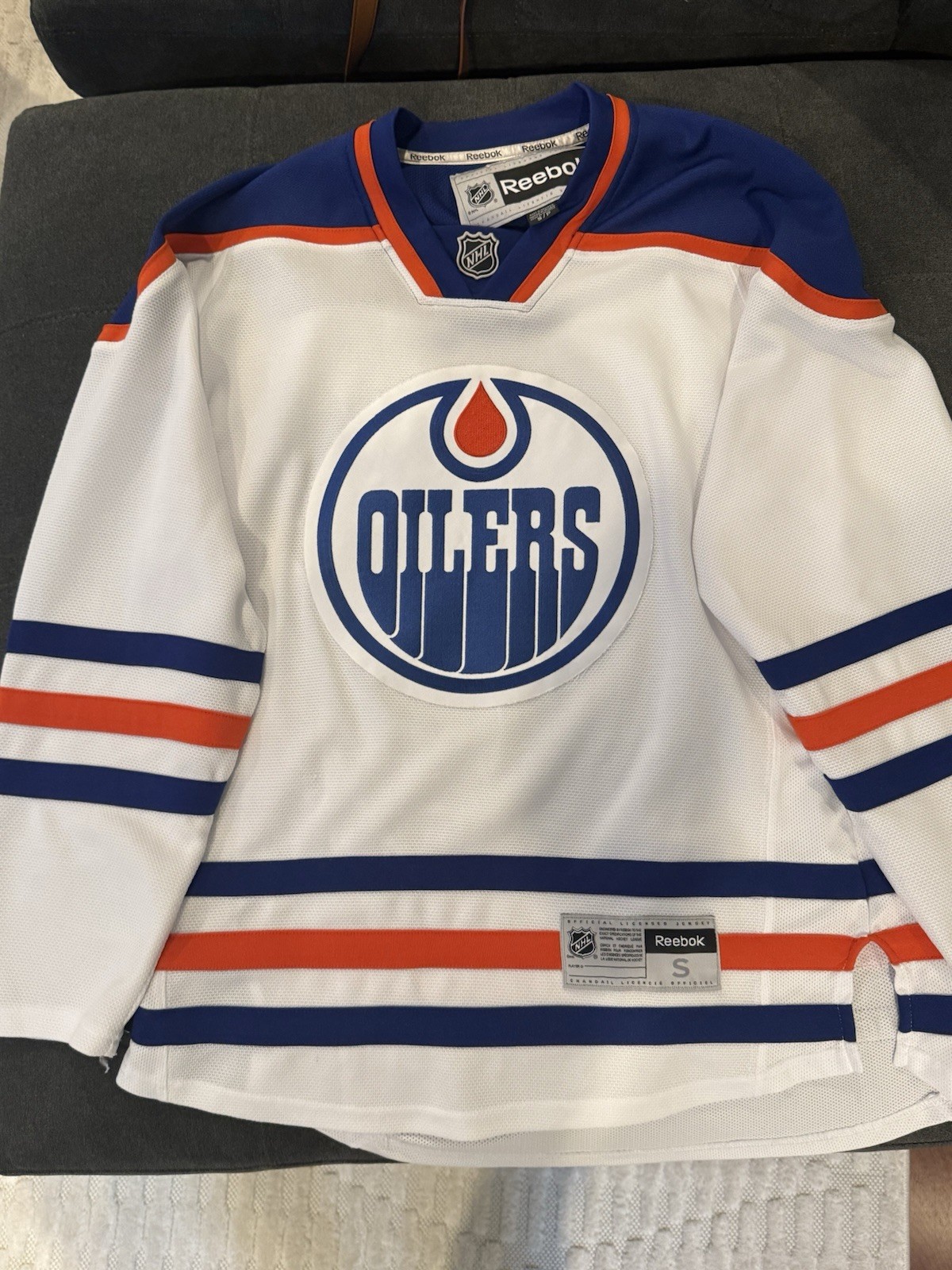 Reebok Men's Edmonton Oilers White RBK Jersey Size Small - No name | eBay