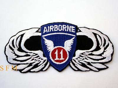 11th AIRBORNE DIVISION WING HAT PATCH US ARMY AIR ASSAULT PARACHUTE PIN ...