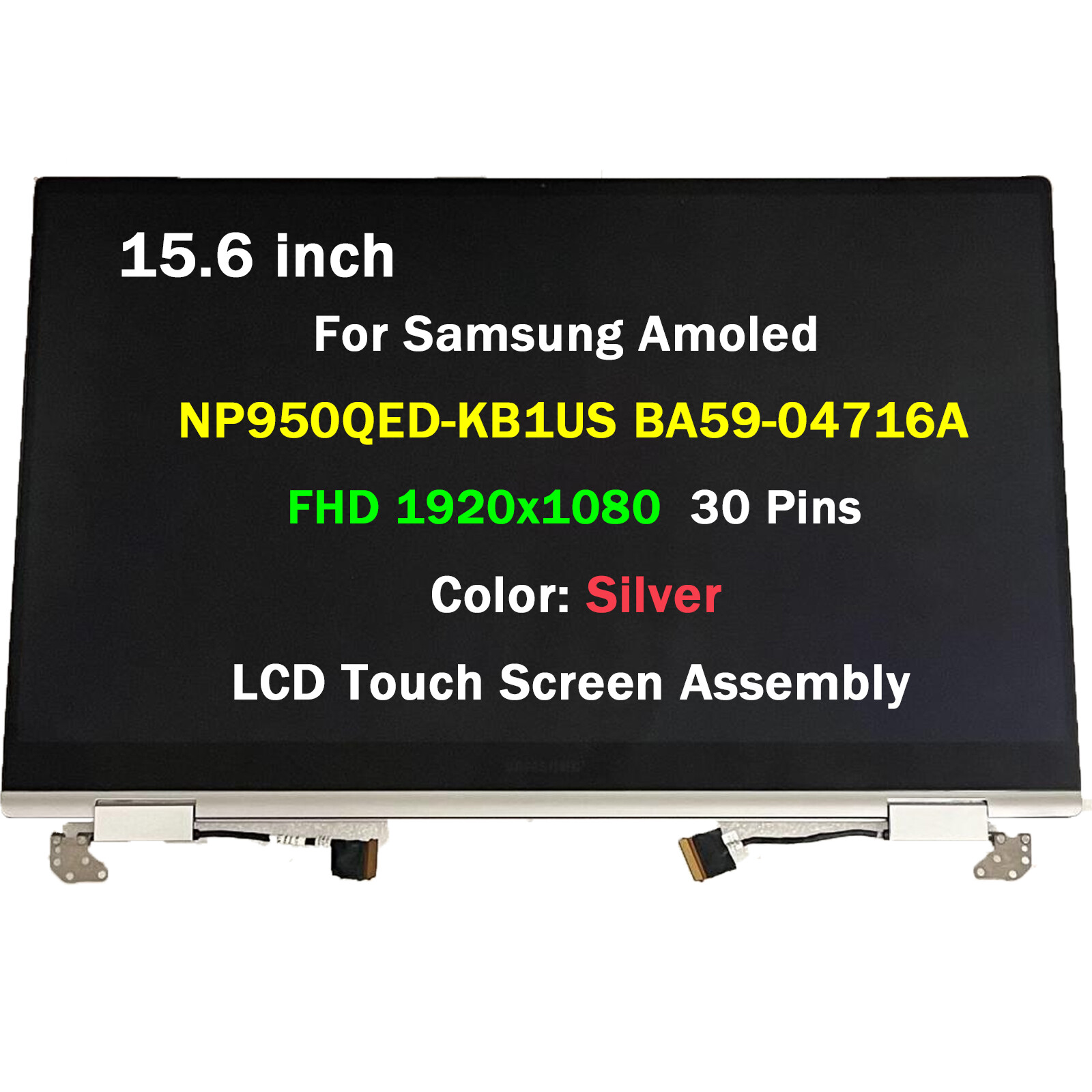 NP950QED-KB1US Samsung AMOLED BA59-04716A LCD Touch Screen Assembly FHD ...