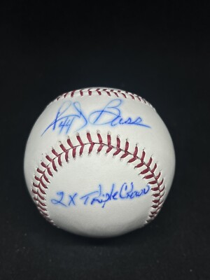 Randy Bass SIGNED Baseball NPB 2xMVP AUTOGRAPHED バース Twins Royals COA ...