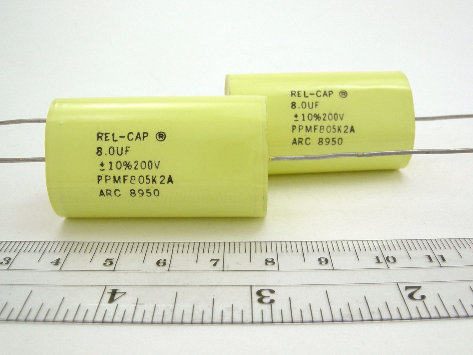2pcs REL-CAP 8uF (8µF) 200V 10% PPMF series Audio Coupling Cap Matched ...