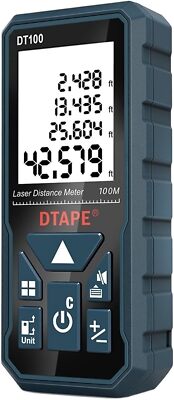 Laser Distance Meter 100M/328ft，Handle Digital IP54 Shockproof Laser ...