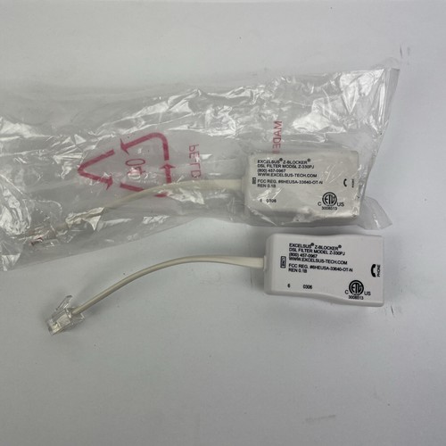 Lot of 2 x Excelsus Z-Blocker Single Line Telephone DSL Filter White Z ...