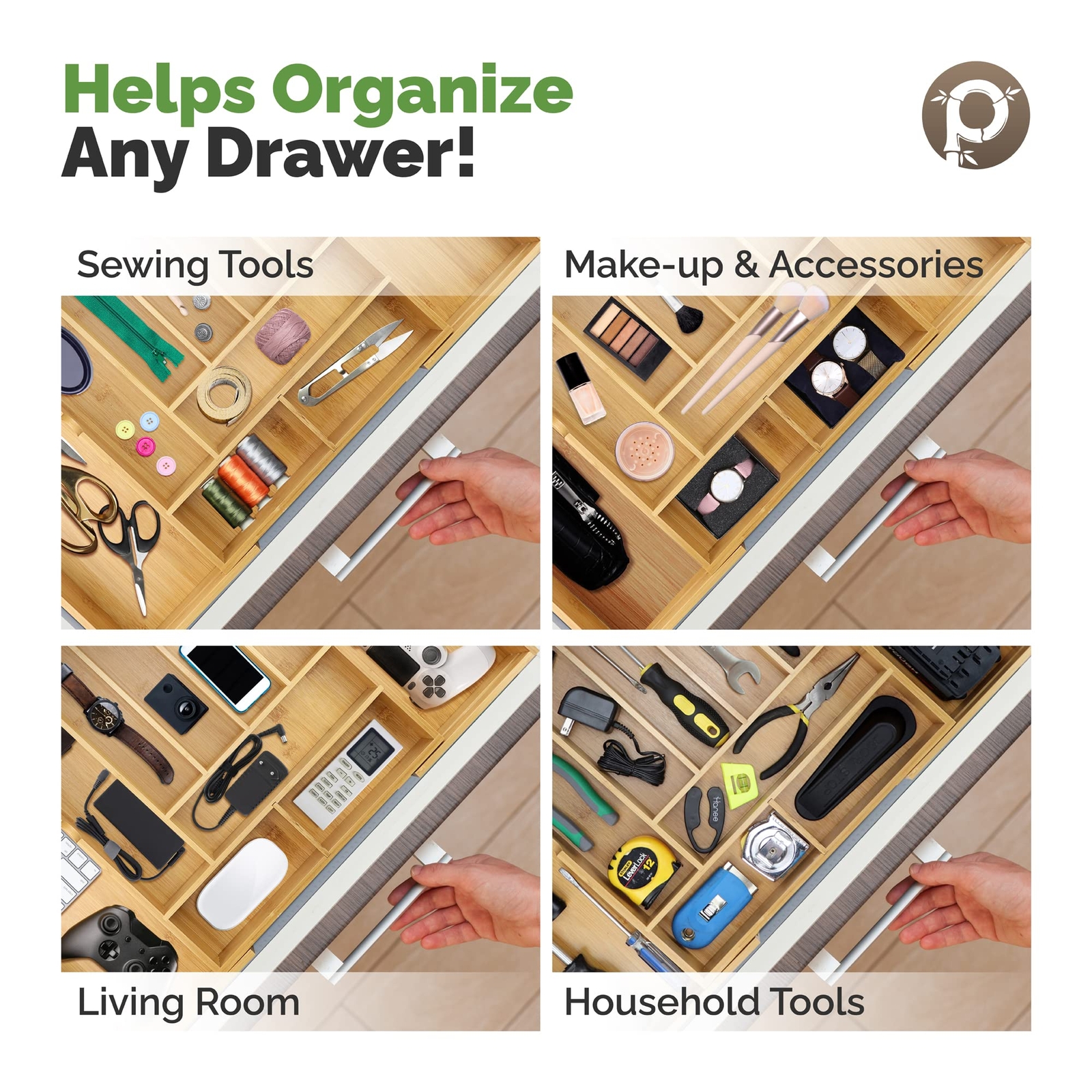 Silverware Organizer Expandable Kitchen Drawer Organizer Adjustable ...