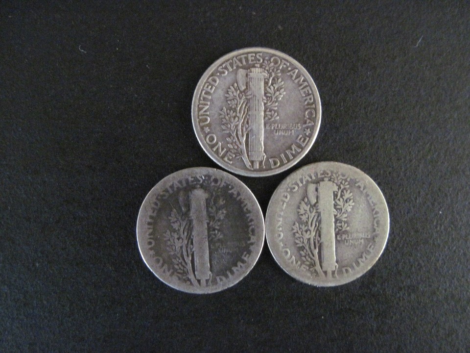 Three Mercury Dimes - 1928-P, D & S | eBay