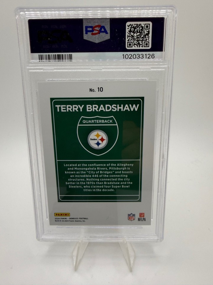2024 Donruss Downtown #10 Terry Bradshaw SP PSA 10 GEM MINT Steelers | eBay