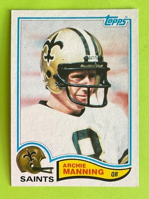 Archie Manning 1982 Topps Football Card #408 -New Orleans Saints ...
