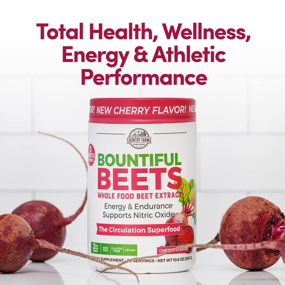 Country Farms Bountiful Beets Powder 30 Servings Cherry Flavor ...