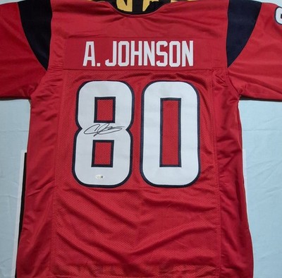 ANDRE JOHNSON signed custom Jersey auto autograph JSA size XL CERTIFIED ...