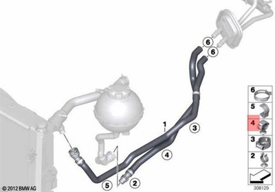 Genuine BMW F01N F02N F06 F06N Radiator Cooling Hose Clamp OEM ...