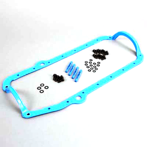 SB Chevy Fel-Pro OS 34510 T Engine Oil Pan Gasket Set, Thick Front Seal ...