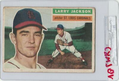 1956 TOPPS 119 LARRY JACKSON ROOKIE WHITE BACK WB RARE ST LOUIS ...