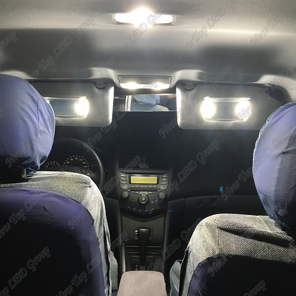 4x White LED Sun Visor Vanity Mirror Lights Bulbs 6612F 6614F 6641 29mm ...