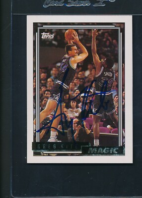 1992/93 Topps #332 Greg Kite Magic Signed Auto *A3760 | eBay
