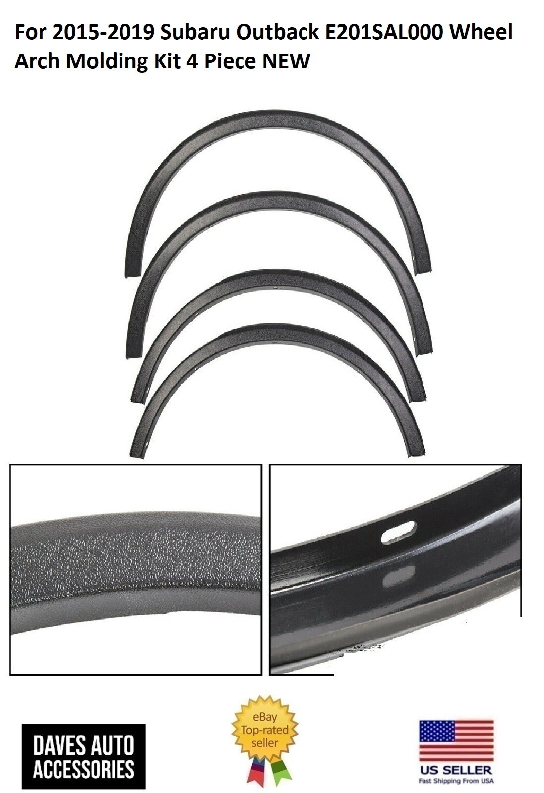 For 2015-2019 Subaru Outback E201SAL000 Wheel Arch Molding Kit 4 Piece ...