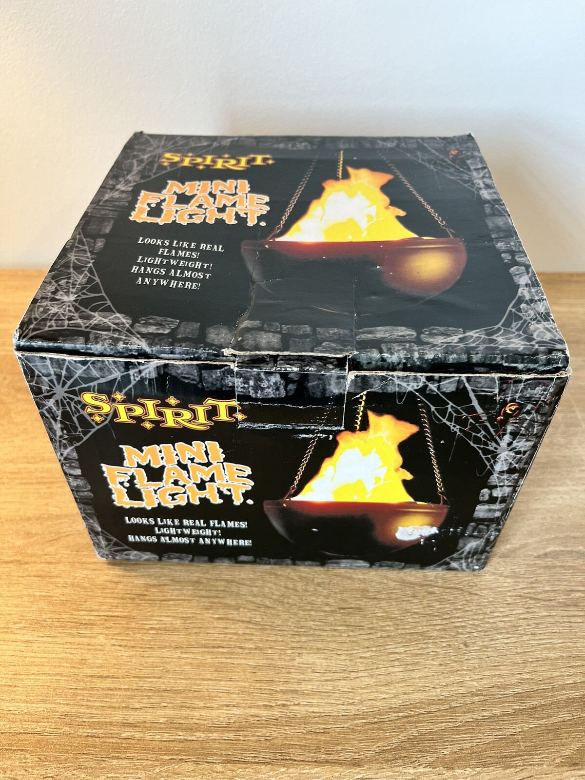 Spirit Halloween Mini Flame Light Hanging Cauldron 8" diameter Prop ...