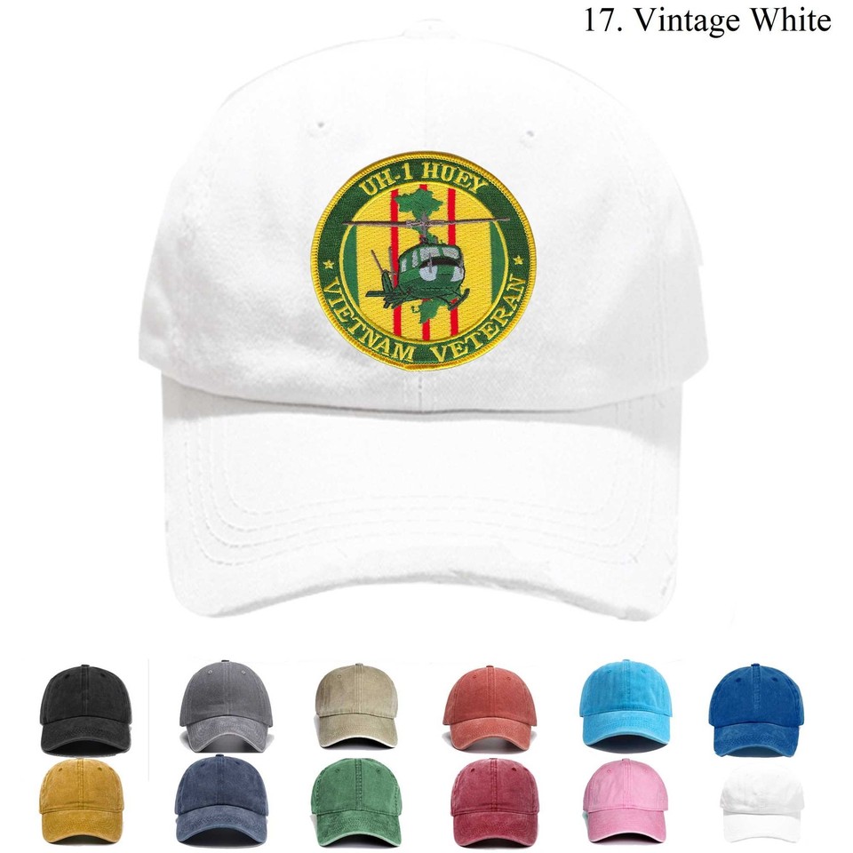 Embroidered Hat UH-1 Huey Vietnam Veteran, Veteran Cap, Trucker Hat ...
