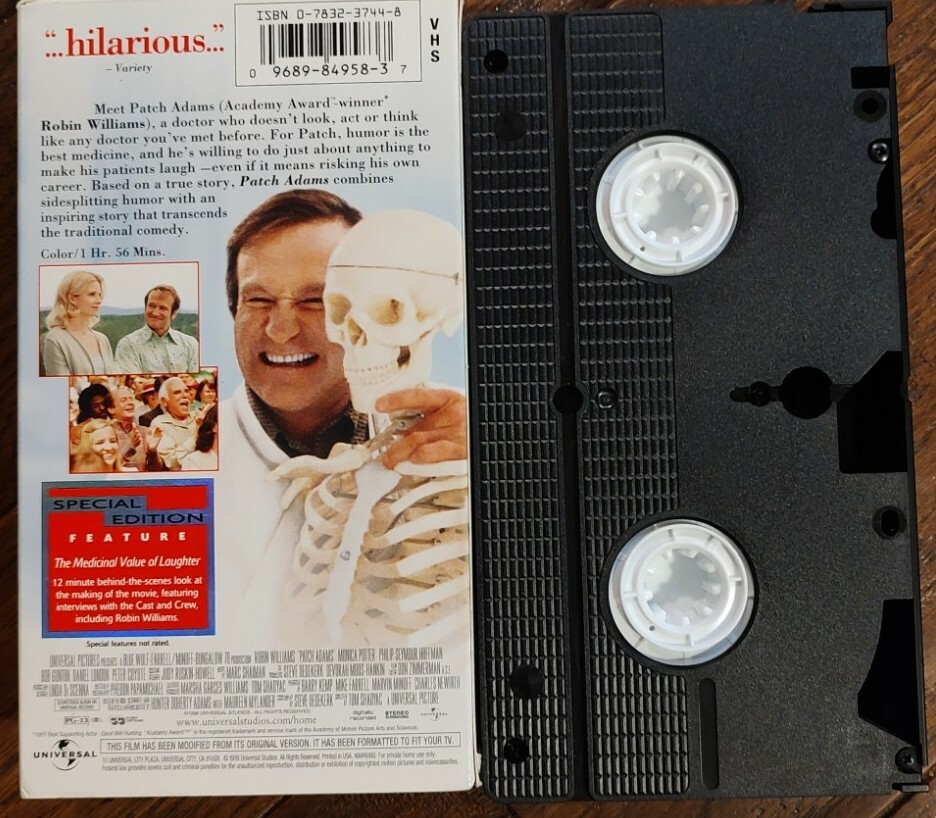 Patch Adams (VHS, 1999, Extra footage/ Special Edition) FREE SHIPPING ...