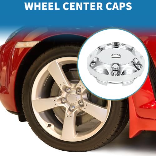 Wheel Center Caps Hub Caps Rim Center Caps Durable and Stylish OD: 68mm ...