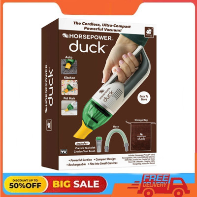 Horsepower Duck Vacuum, Rechargeable Handheld Vacuum with Accessories ...