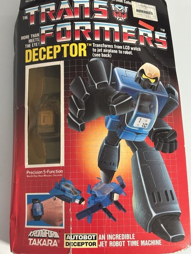 TRANSFORMERS TAKARA 1985 G1 Deceptor LCD WATCH NEW SEALED RARE! | eBay