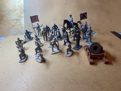 8 Gray Butternut & Blue, 14 BMC, 1 Marx American Civil War soldiers ...