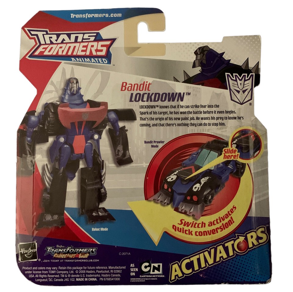 RARE 2008 Transformers Animated Activators Figure: DECEPTICON BANDIT ...