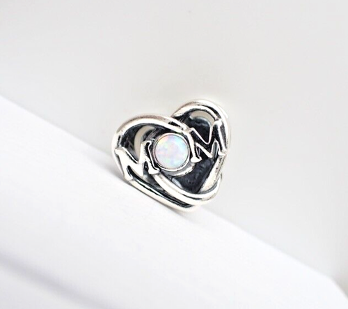 Authentic Pandora #793233C01 Openwork Mom & Heart Charm | eBay