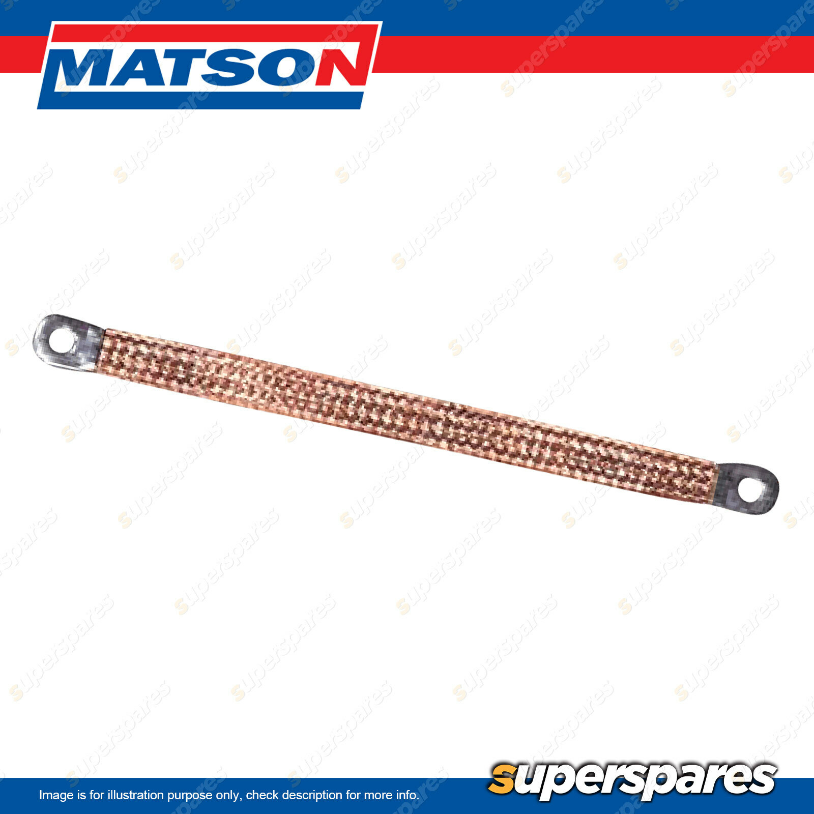 Matson Copper Braided Engine Ground Strap Bonding Strap 12 Inch 30Cm ...