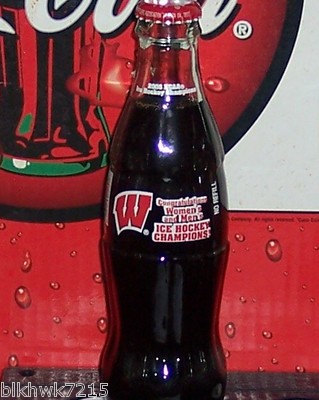 2006 UNIVERSITY OF WISCONSIN MENS & WOMENS ICE HOCKEY CHAMPS 8 OZ COKE ...