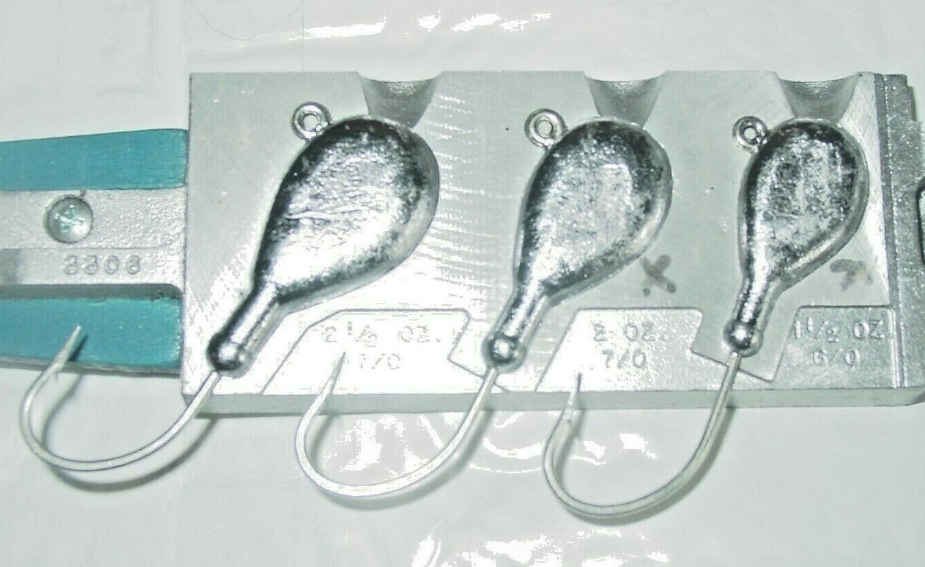 Flat Head Fishing Jigs Mustad saltwater Hooks Fresh or Salt Water 12 ...